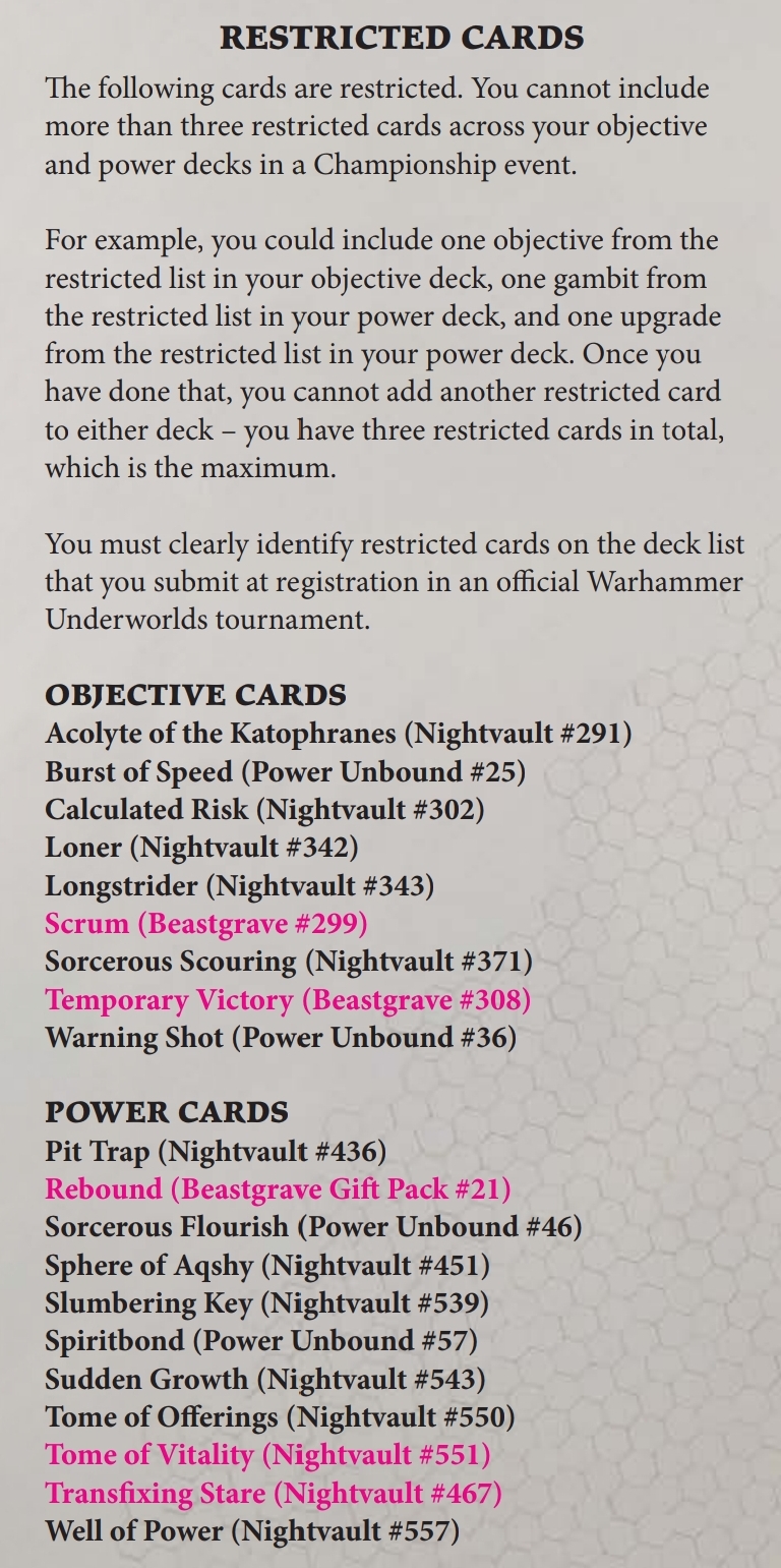 Forsaken and Restricted List Updated January 2020 – Can You Roll A Crit?